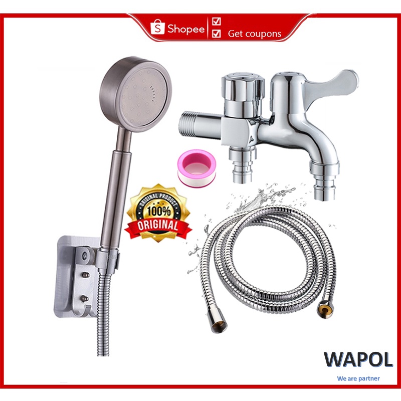 Wapol 2 Way Faucet With Shower Head Set Stainless Steel Tow Taps For ...