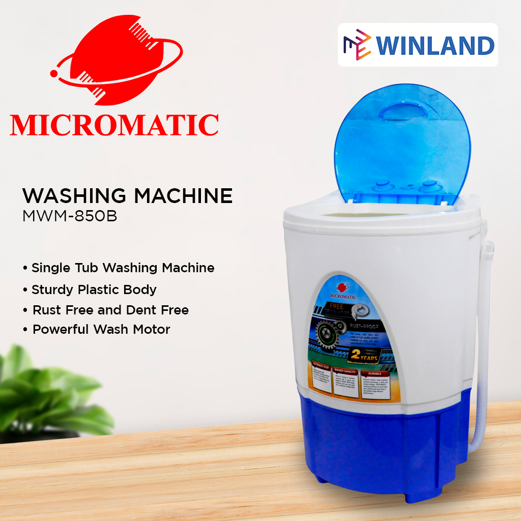 MICROMATIC Original Single Tub Washing Machine 8.0kg with Free Drain ...