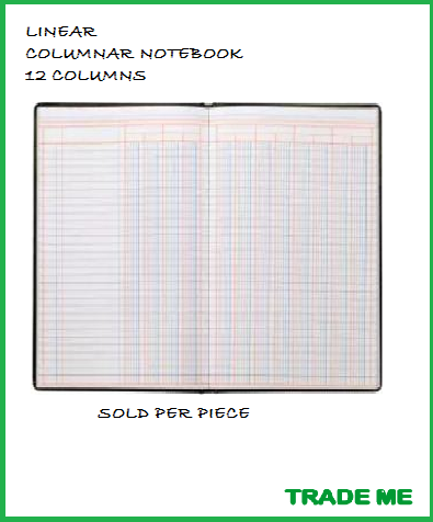 LINEAR COLUMNAR NOTEBOOK 12 COLUMNS-SOLD PER PIECE | Lazada PH
