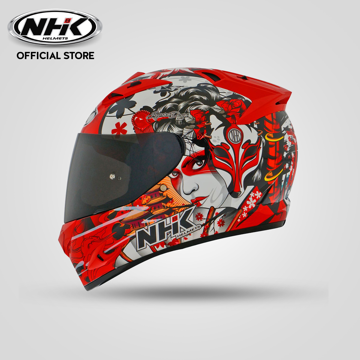 NHK Helmet Race Pro Geisha Full Face WITH FREE NHK ARM SLEEVES | NHK Helmets Official | Lazada PH