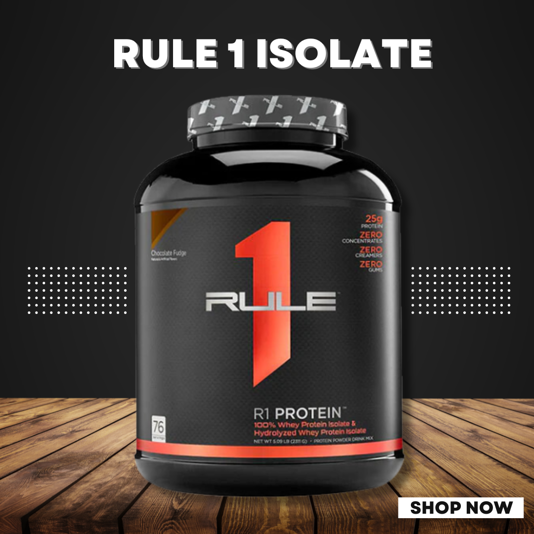 Rule 1 Whey Protein Isolate, R1 Whey Protein Powder Isolate, 4lbs 25g ...