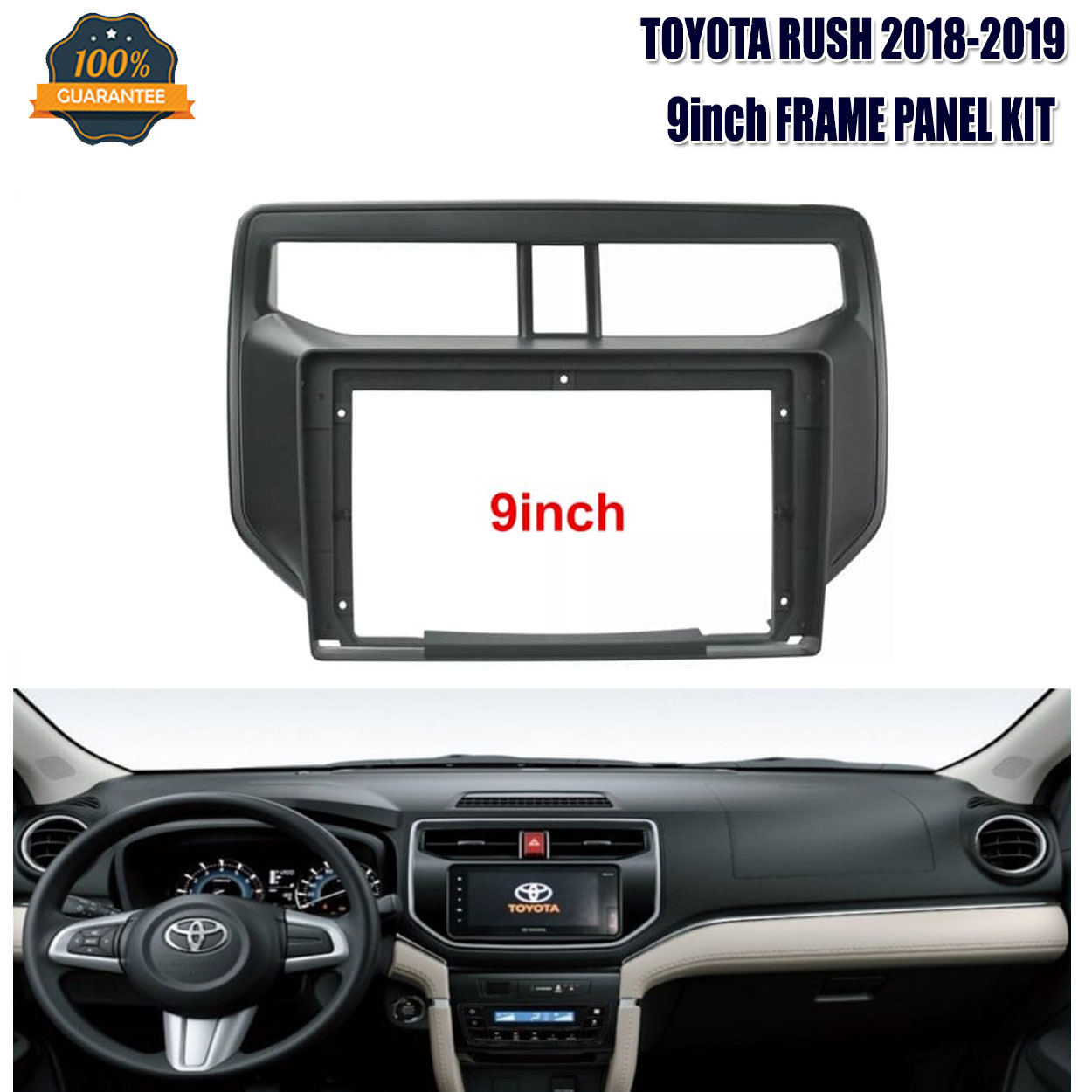 TOYOTA RUSH 2018-2019 Car Radio Stereo Frame Fascia Panel Accessory for ...
