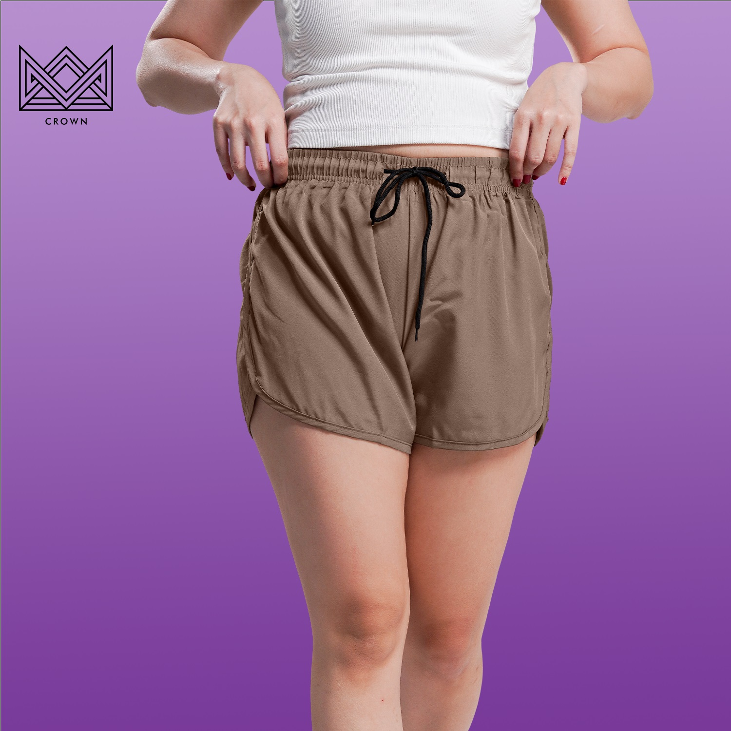 Crown Running Shorts for Woman Summer Korean Taslan Short for Women ...