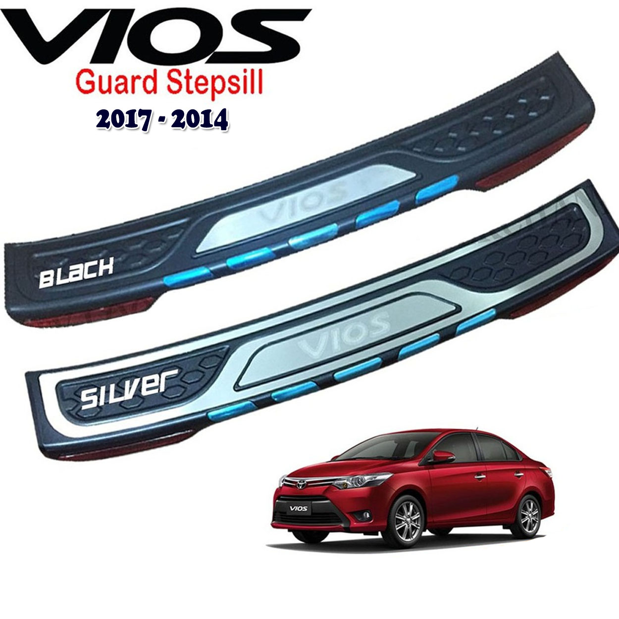 Toyota Vios Rear StepSill -- Vios 2014 - 2017 Rear Stepsills | Lazada PH