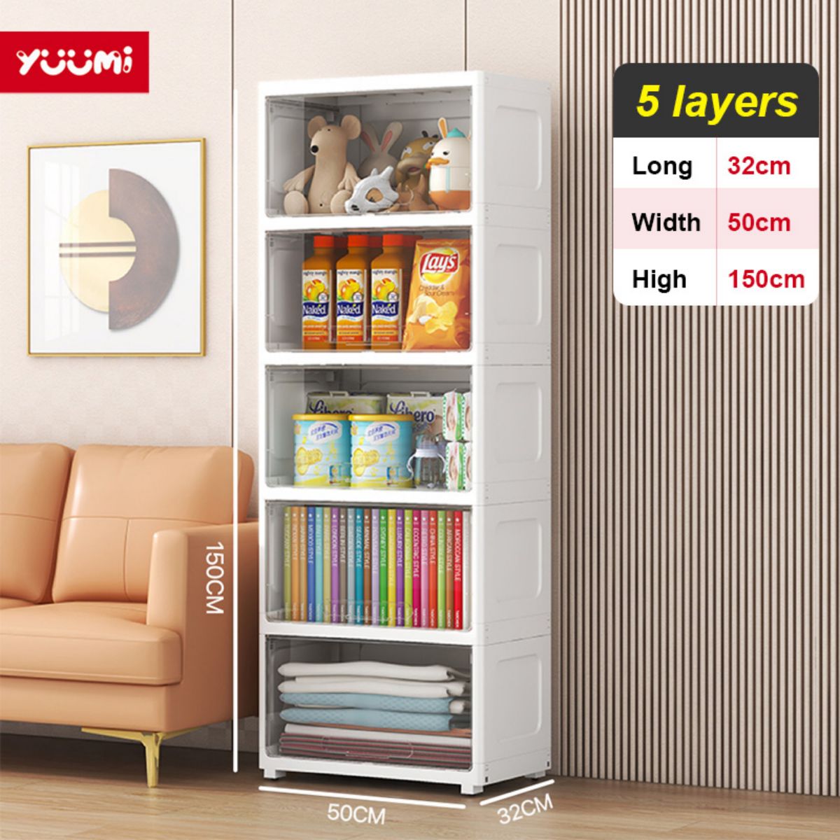 YUUMI Upgrade Thickened Plastic Transparent Megabox Closet Storage Box ...