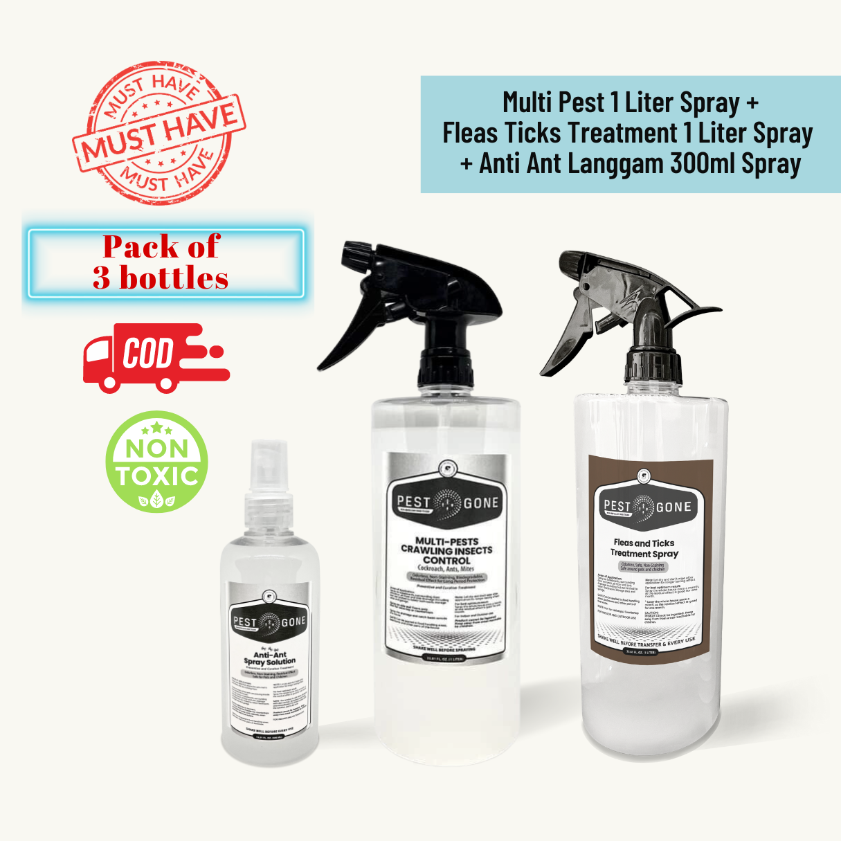 Pest Gone Multi Pest Ants, Cockroach, Termites Anay Killer Odorless ...