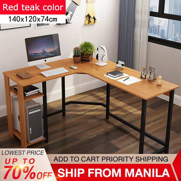 BAIERDI L-shaped table Computer desk Modern minimalist corner desk Home ...