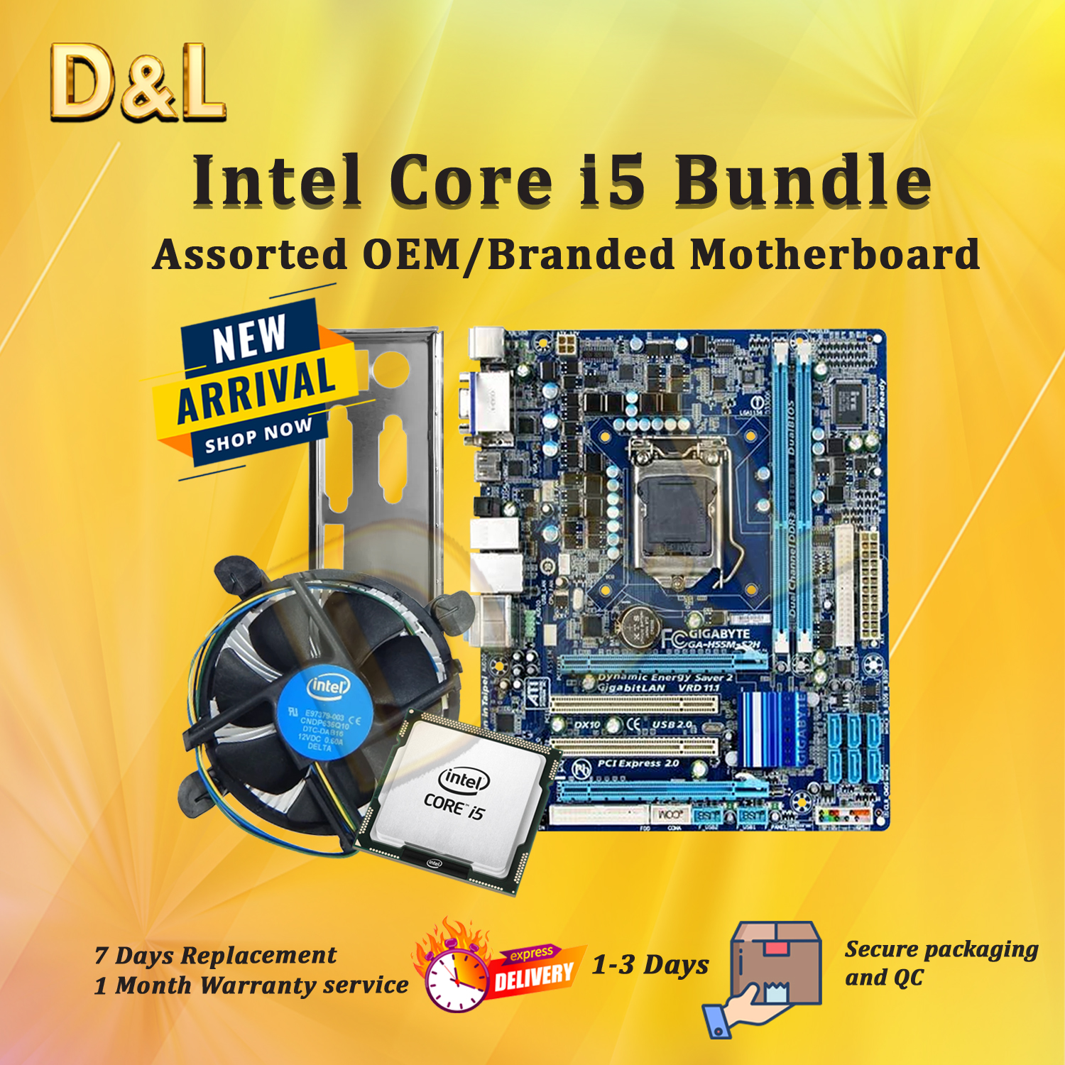 Gaming Bundle Package Intel i5 1st gen/ 6th Gen (motherboard/Heatsink fan/processor ONLY) with ...