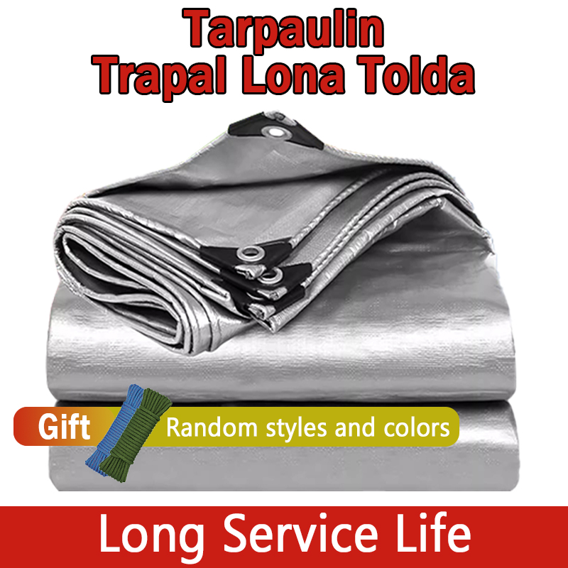 Trapal waterproof Insulation makapal size 9ftx16ft tarpaulin trapal ...