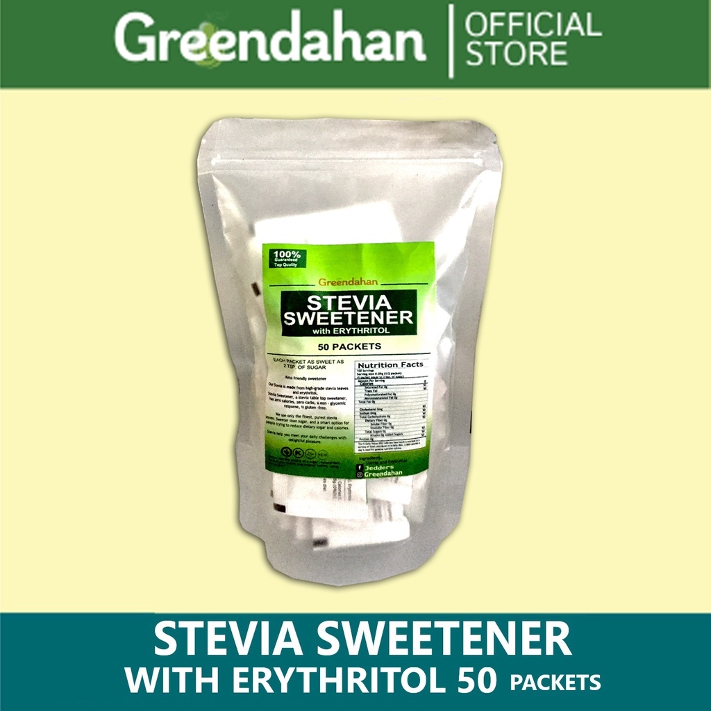 GREENDAHAN/ Organic Stevia Packets with Erythritol 50 120 packets ...