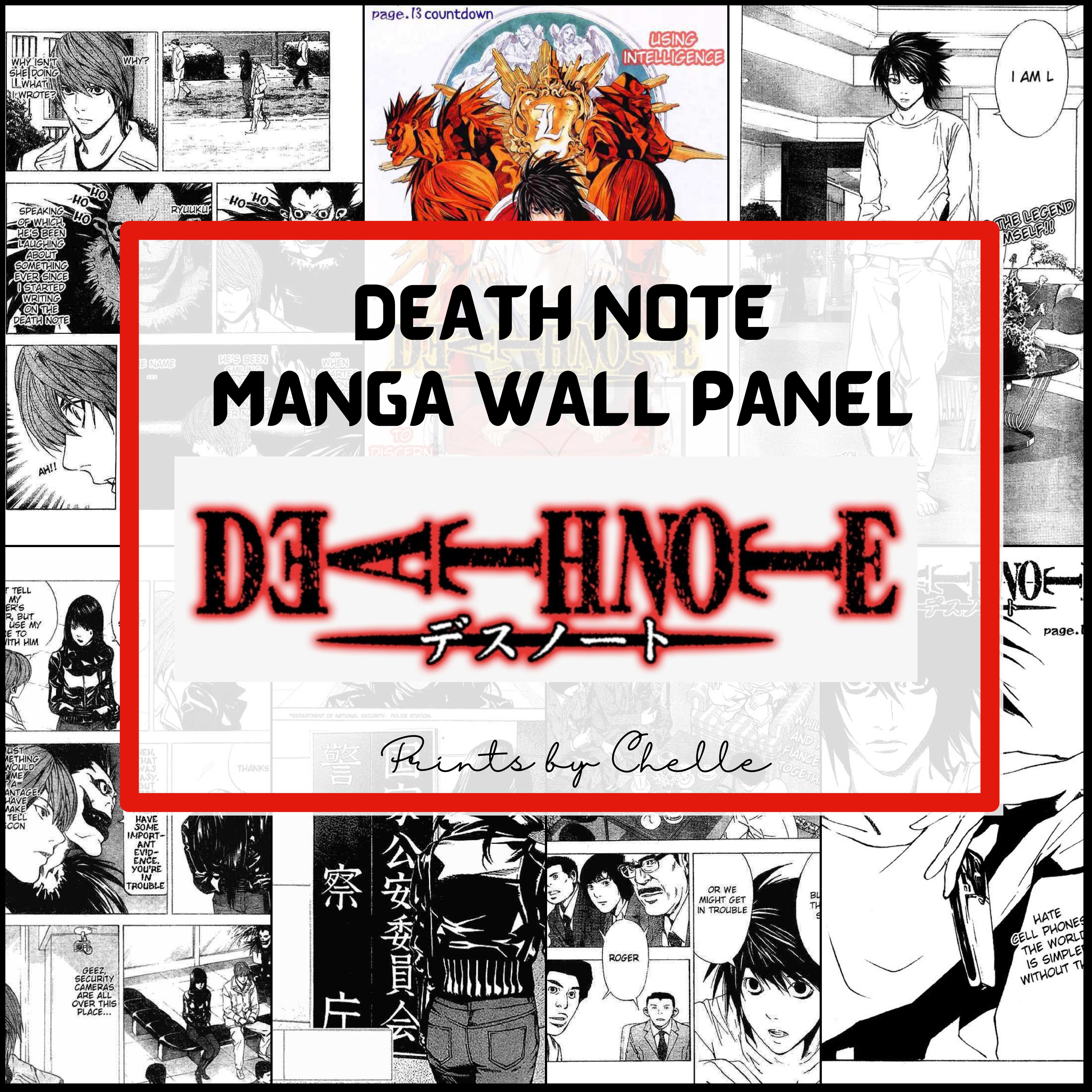 [PRINTS BY CHELLE] DEATH NOTE Anime Manga Panel Wall Decor Sticker - A6 ...