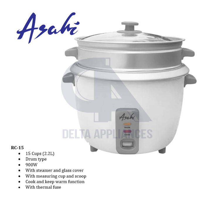 Asahi RC-15 Rice Cooker 2.2L | Lazada PH
