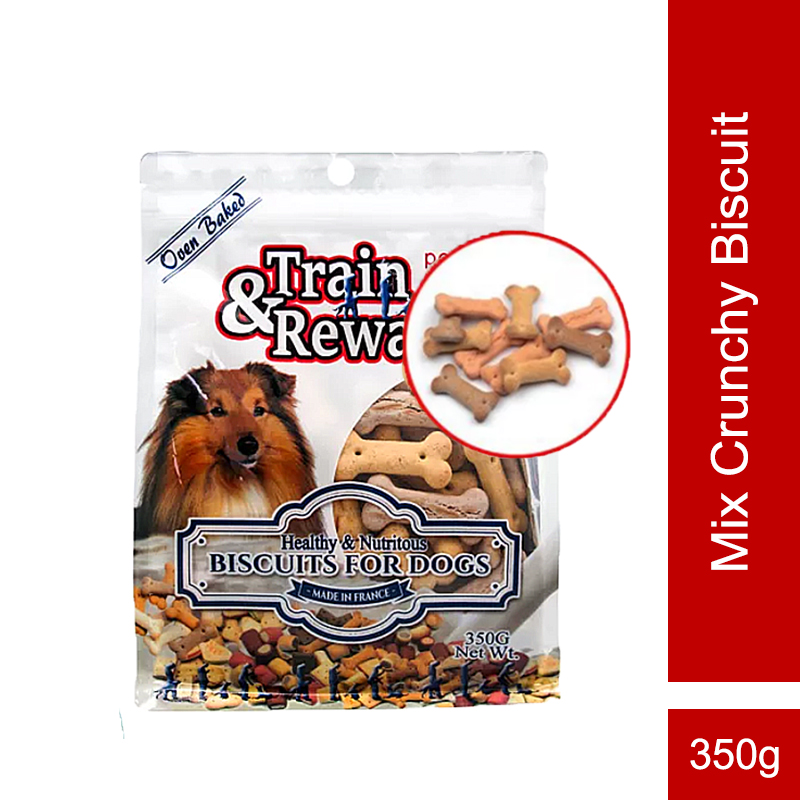 Train and Reward Crunchy Biscuit Dog Treats, Biscuits and Snacks 350g ...