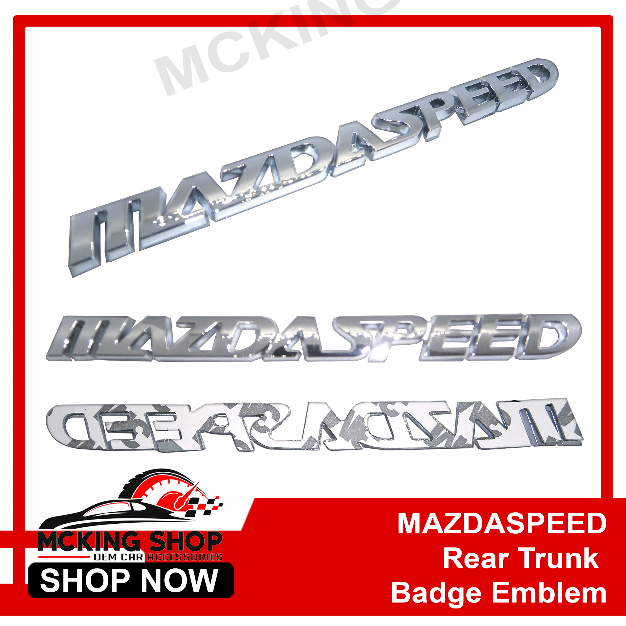 MAZDASPEED Rear Trunk Badge Emblem (Chrome) | Lazada PH