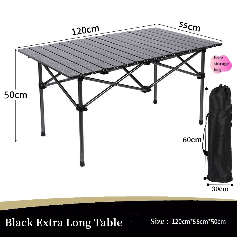 Outdoor Folding Table Camping Table Heavy Duty Portable Roll Up Table ...