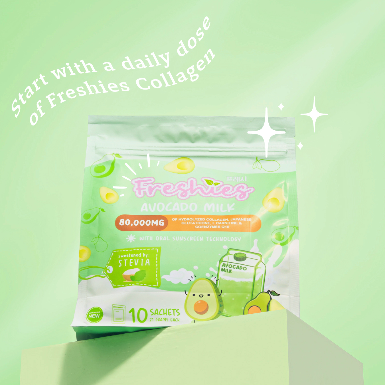 Freshies Collagen Avocado Milk Drink 80,000 mg by Juju Glow | Lazada PH