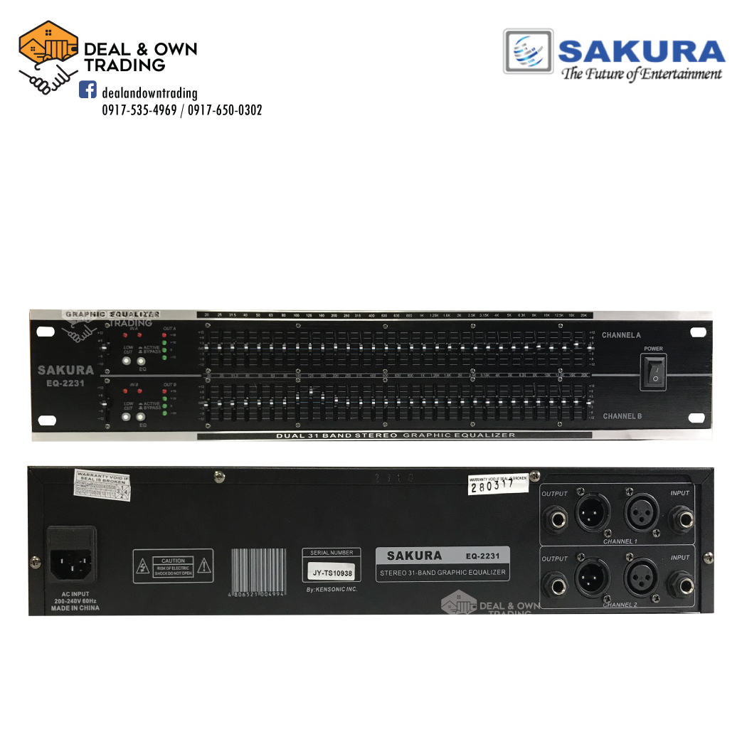 Sakura EQ-2231 31 Band Stereo Graphic Equalizer | Lazada PH