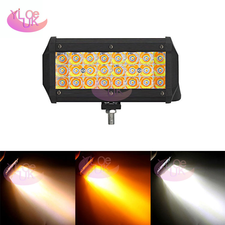 Car led 72W White and Yellow Flashing Work Light off-Road Vehicle LED ...