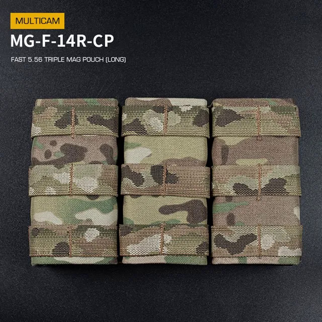Fast Triple 5.56mm Magazine Pouch Built-In Kydex Insert Tactical Molle ...