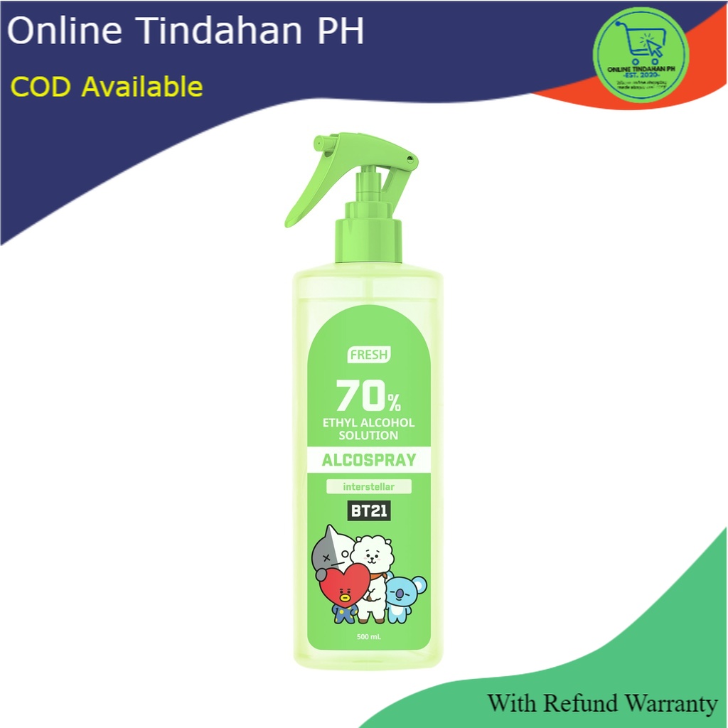 FRESH X BT21 Interstellar Apple Green Alcospray 500mL | Lazada PH