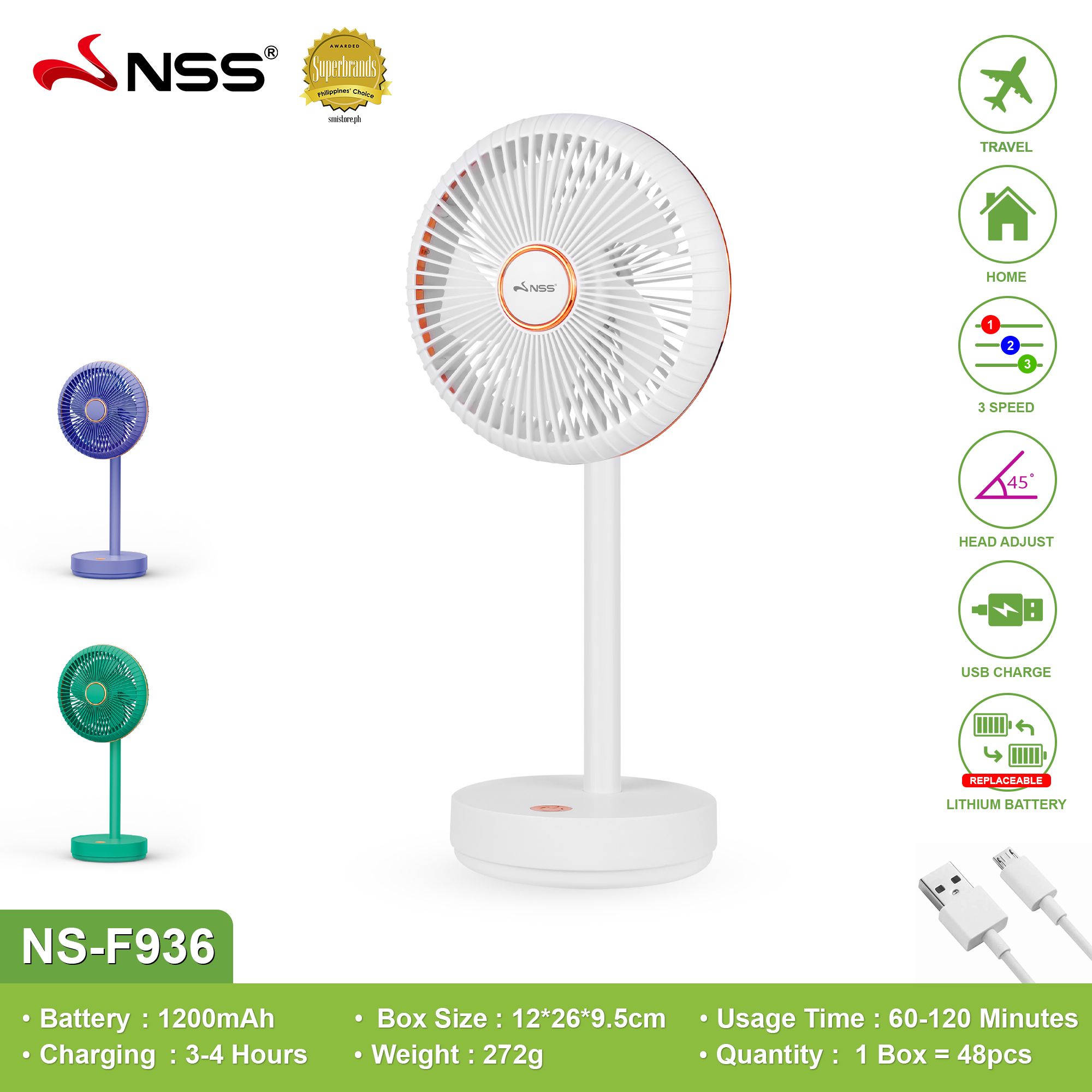 NSS 8inch solar fan solar electric fan with solar panel original ...