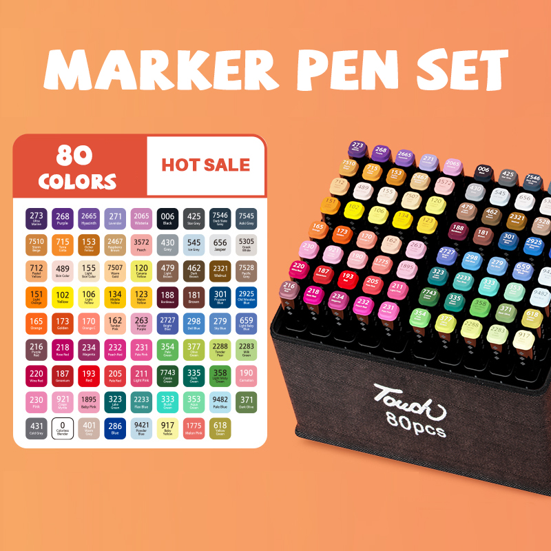 HIGHTUNE Marker Pen Set Touch Five Markers Dual Tip Color Alcohol ...