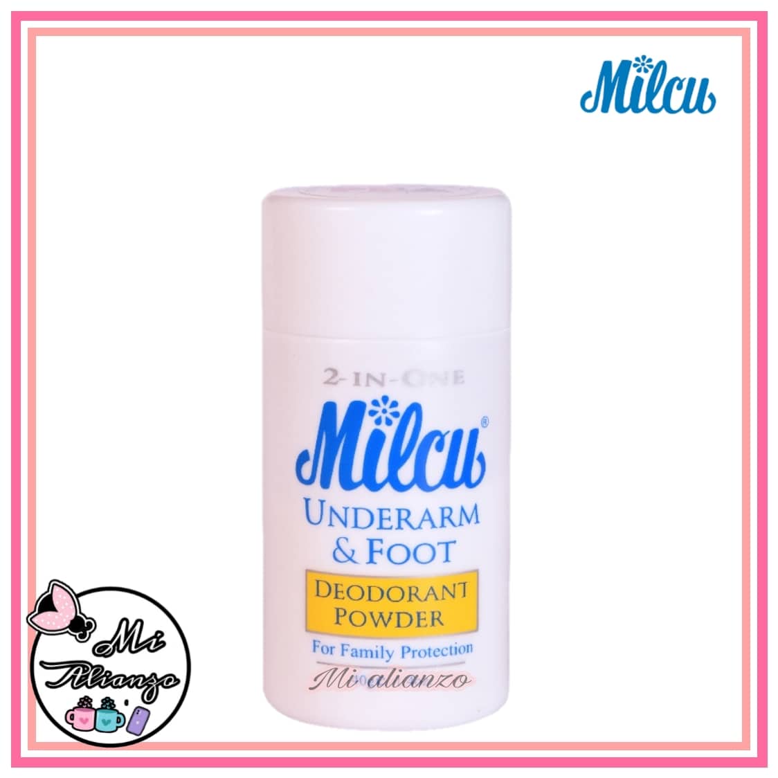 Milcu , Underarm & Foor Deodorant Powder 40g, 80g | Milcu Puff | Milcu ...