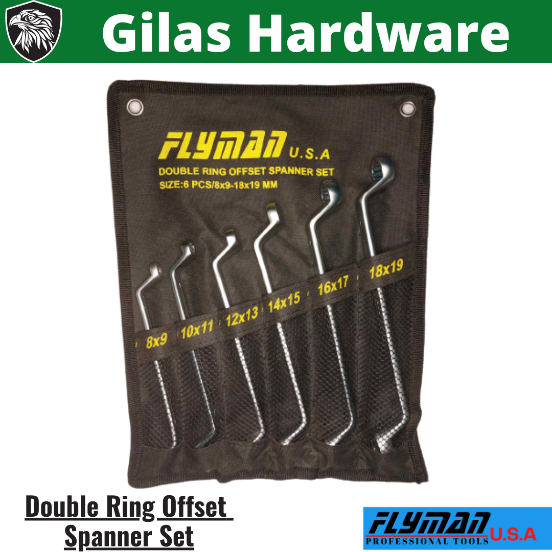 Flyman USA Double Ring Offset Spanner Set 6pcs 8x9, 10x11, 12x13, 14x15 ...