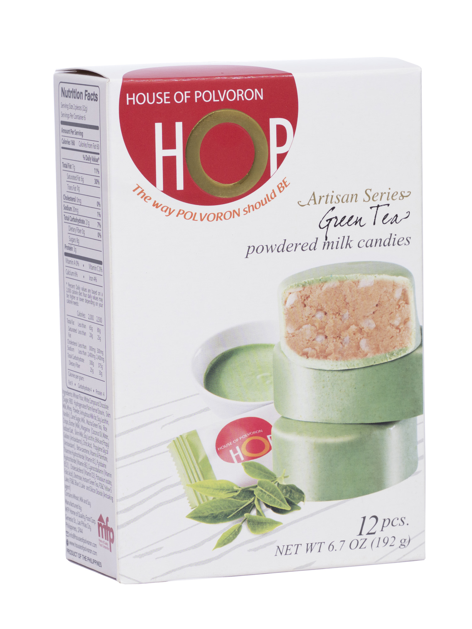 HOP House of Polvoron Green Tea Box 192g, 12pcs | Lazada PH