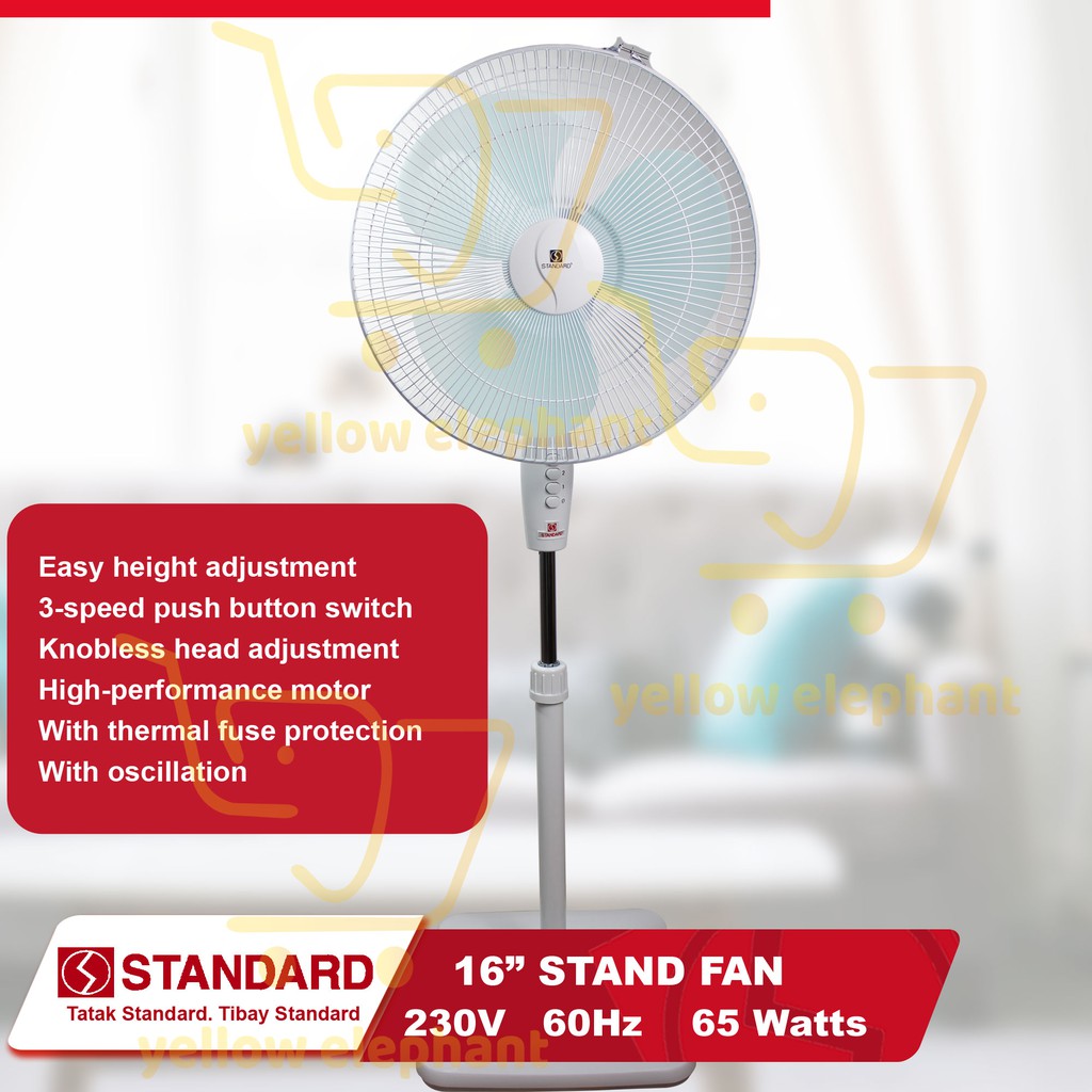 【MZ9hKykM】Super Strong Fan Standard Electric Fan Stand Fan 16inches ...