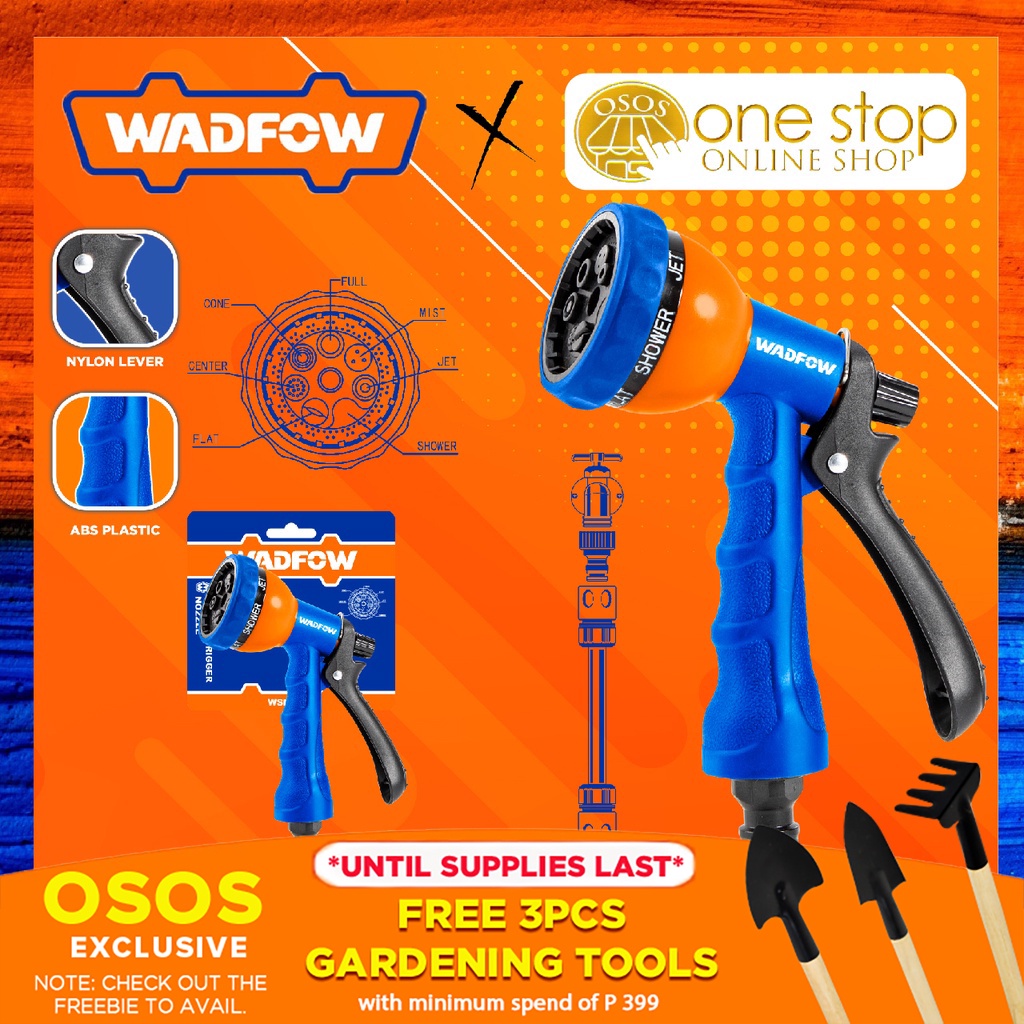 WADFOW Tools Original WSN1E07 Garden Spray / Shower Water Hose Nozzle ...