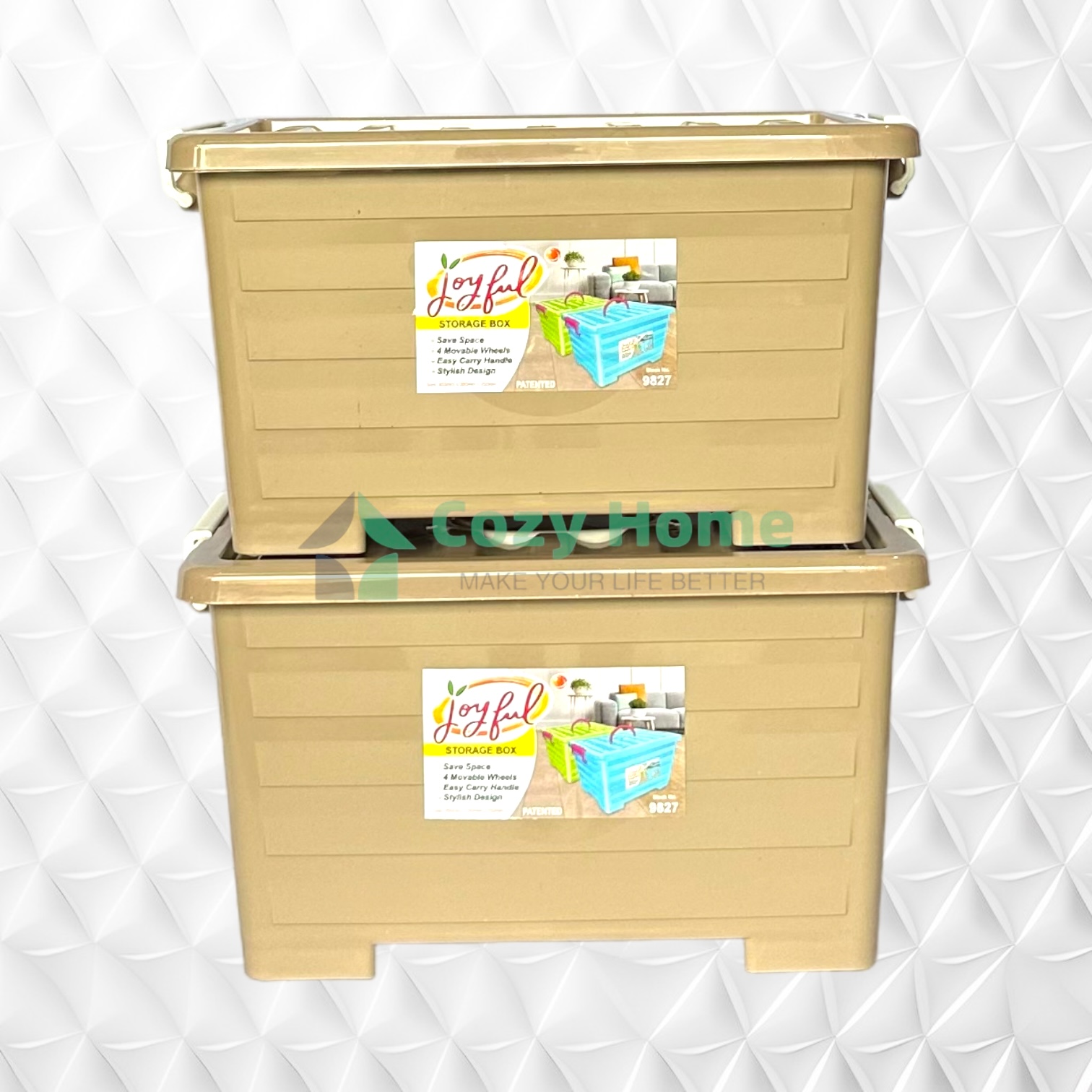 Uniglobal 35L High End Quality Joyful Stackable Storage Box With Handle ...