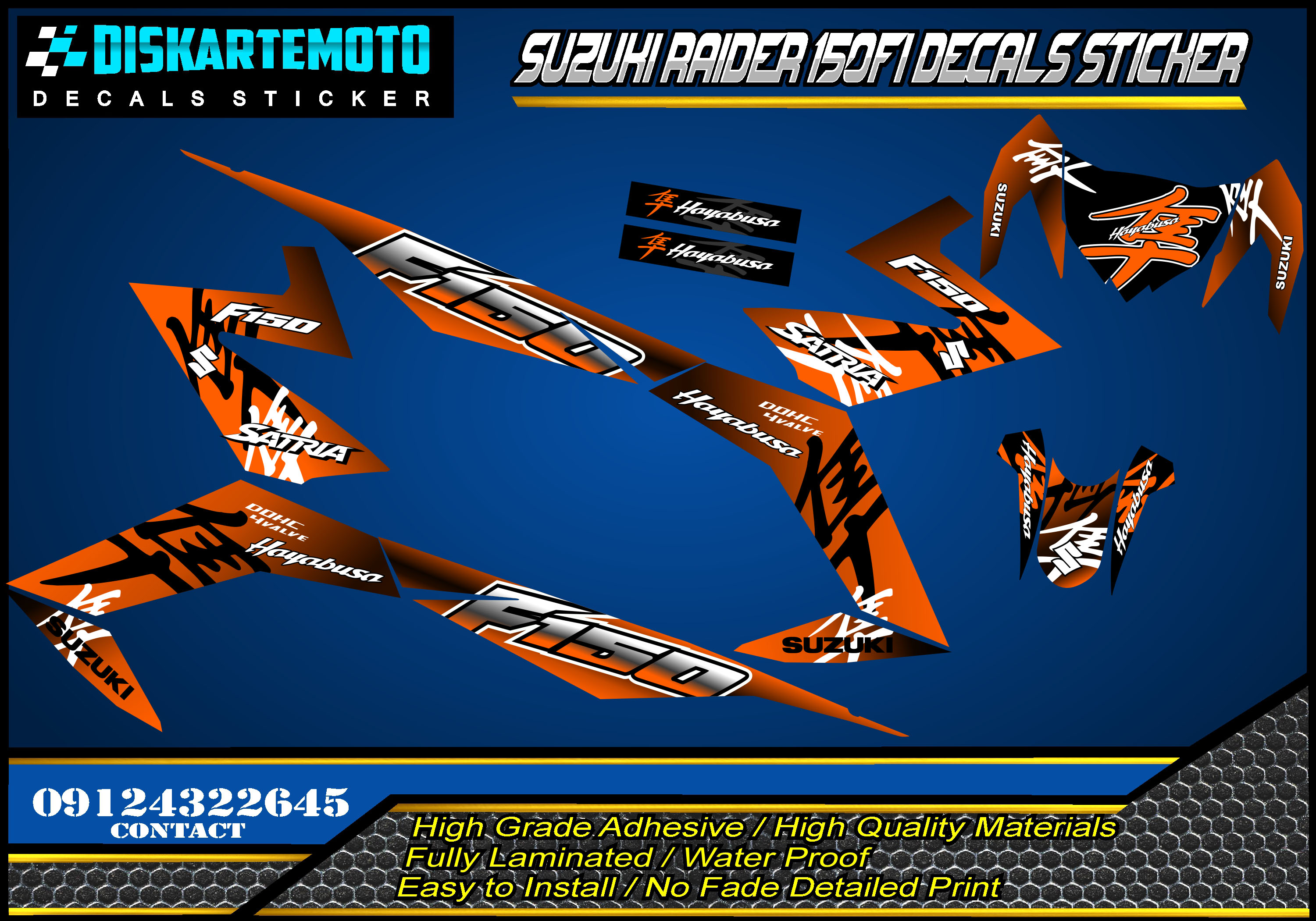 Raider 150 fi Hayabusa Design Sticker | Lazada PH