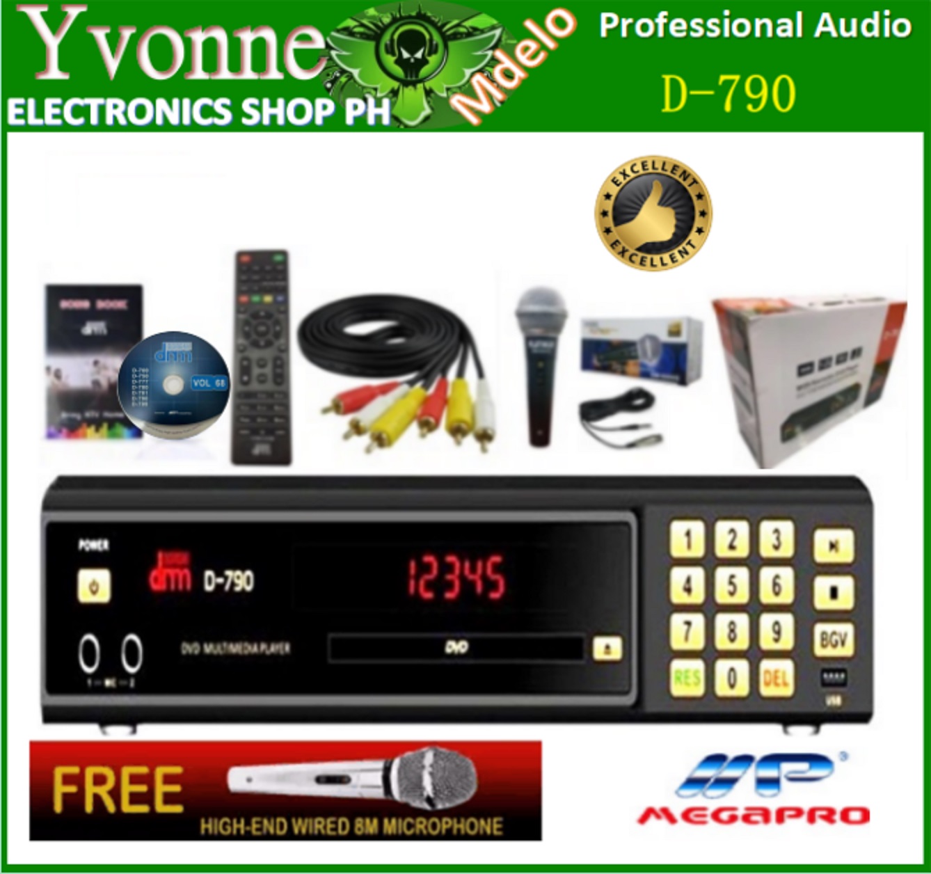 * D790(Megapro) Megapro Doremi D-790 DVD Karaoke Player Comes with a ...