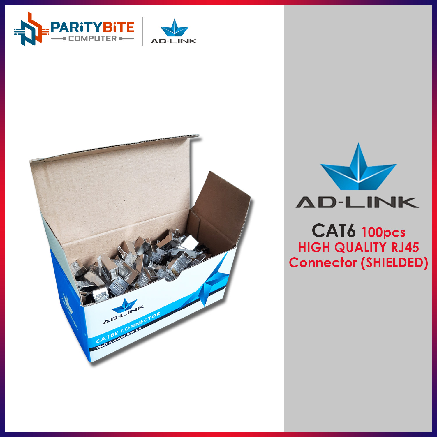 Rj45 Metal Shield Connectors for CAT6 Ad-link (100pcs) | Lazada PH