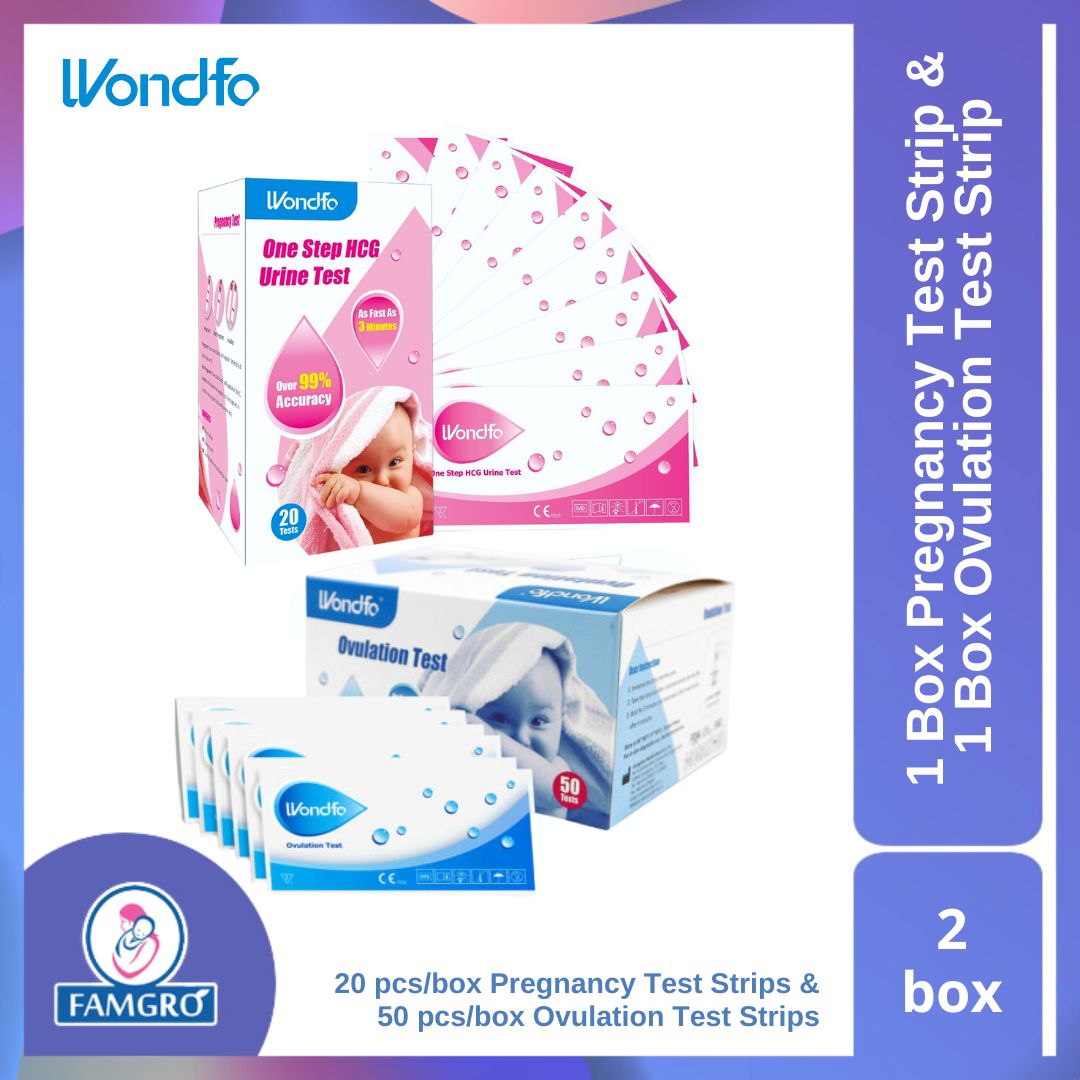 BUNDLE Wondfo Ovulation 50 strips and Pregnancy Test 20 strips | Lazada PH