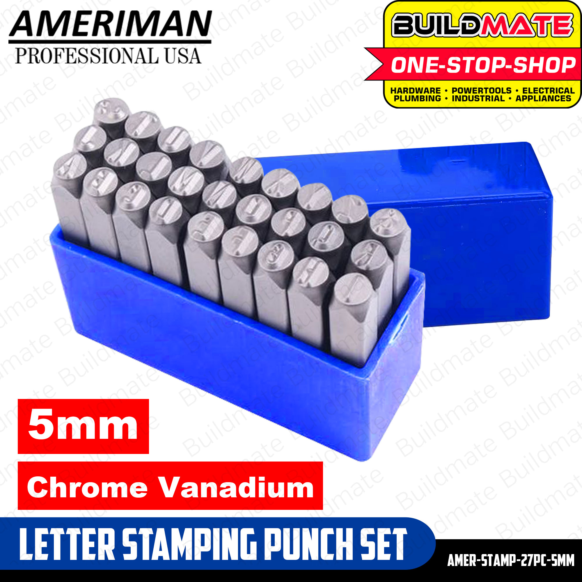 BUILDMATE Ameriman 27PCS/SET Letter Stamping Punch 3MM | 5MM | 8MM CR-V ...