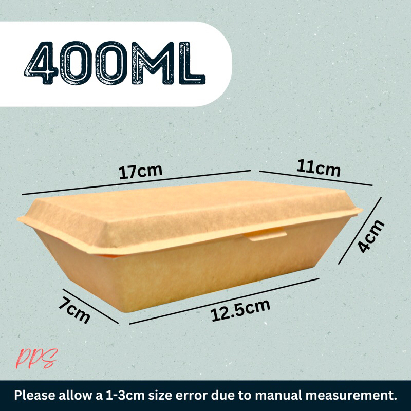 50pcs (280ml/400ml/550ml) - Plain Kraft Paper Rice Box | Lazada PH
