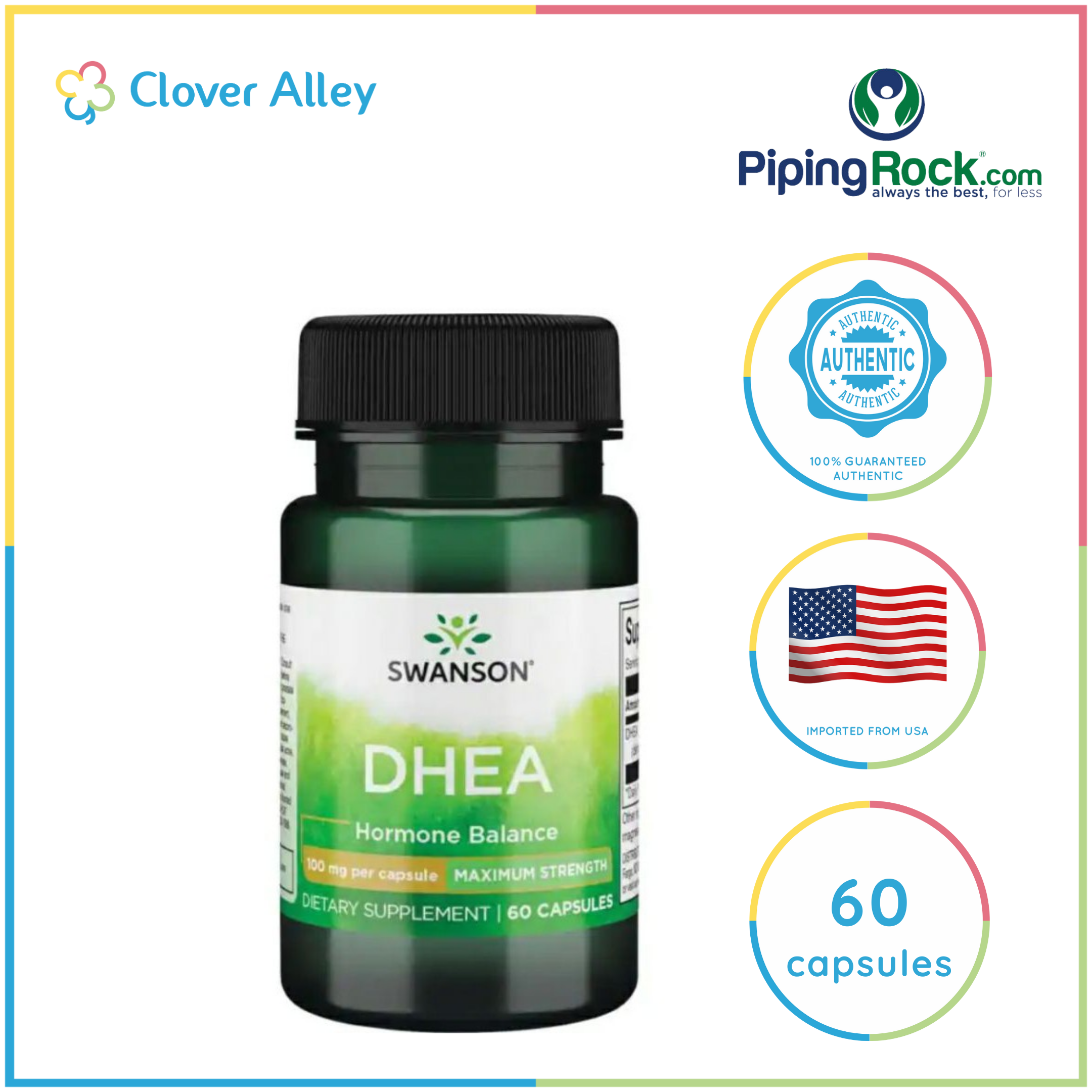 Swanson DHEA 100mg, 60 capsules (06/2023 expiry) | Lazada PH