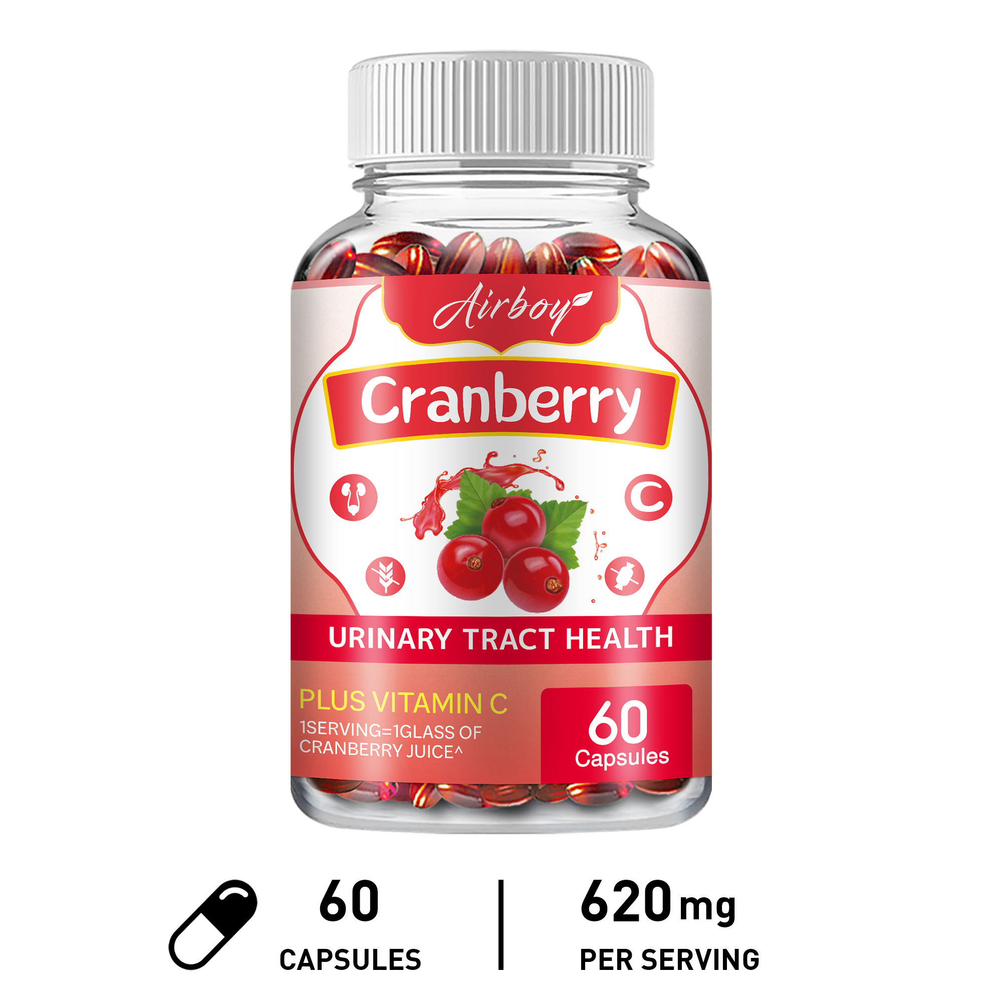 Cranberry soft capsule-620mg cranberry fruit-vitamin C-focus sa ...
