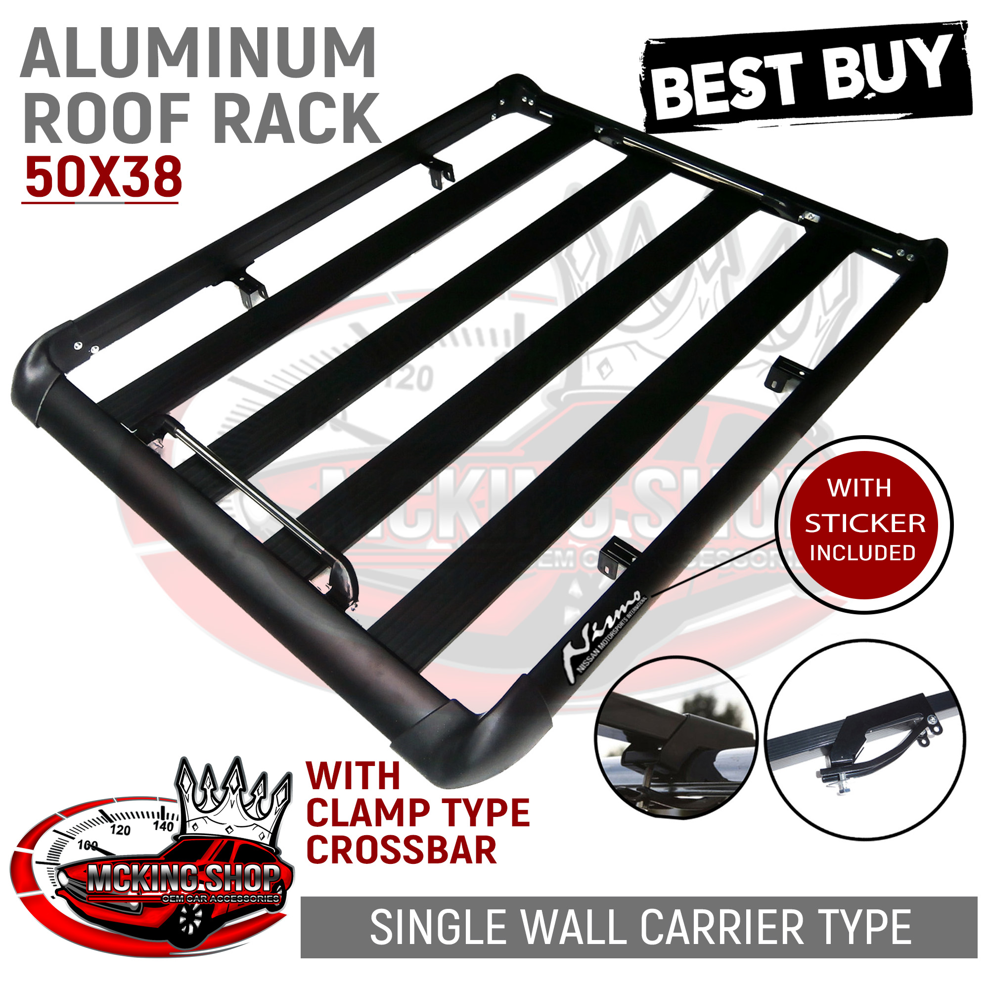 Aluminum Roof Rack / Roofrack Topload / Top Load Single Wall Type Cargo ...
