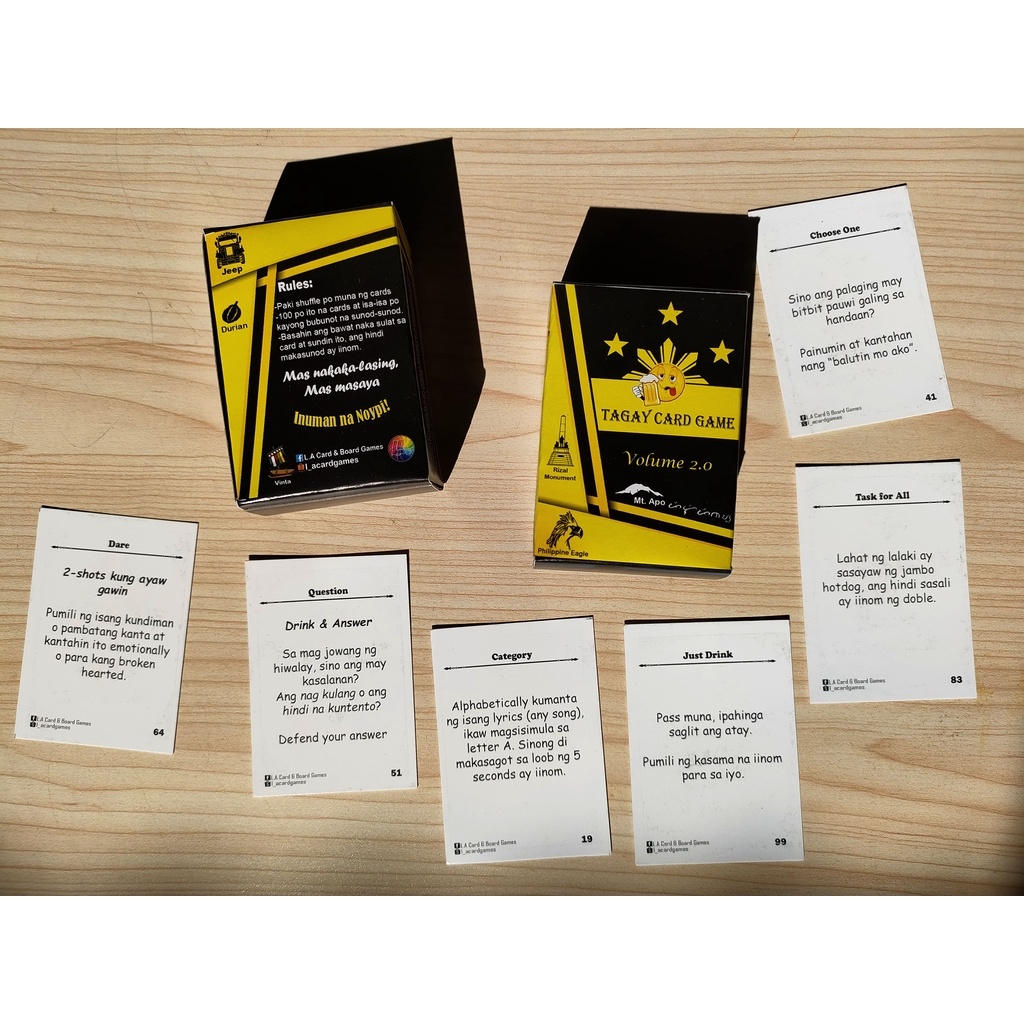 gzmtEeUw TAGALOG VERSION/TAGAY CARD GAME (100Cards) | Lazada PH