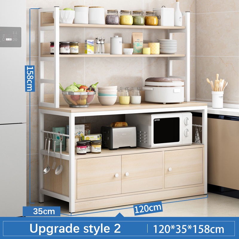 Kitchen Storage Rack Utility Microwave Oven Shelf Home Rack Rak Dapur ...