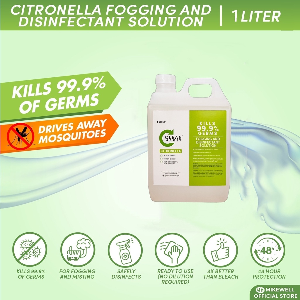 Clean Habit Back to Zero Citronella Disinfectant Fogging Solution - 1L ...