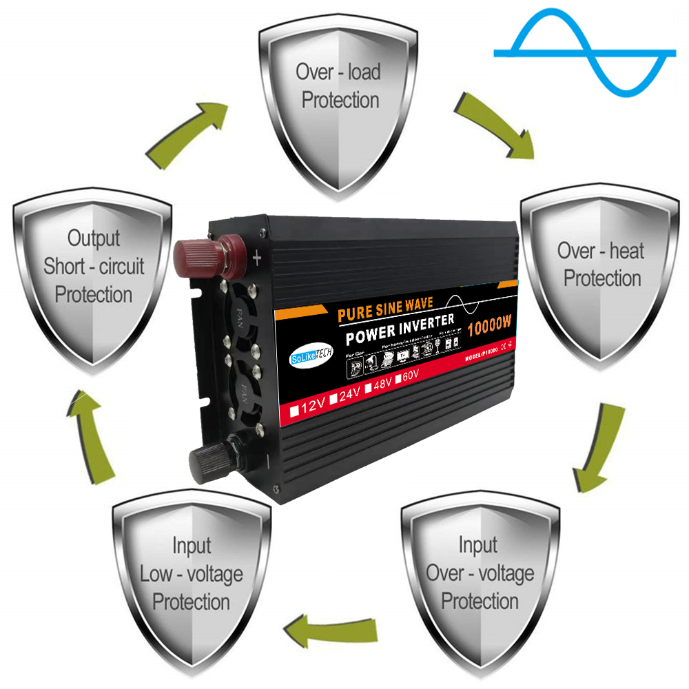 10000W Inverter Pure Wave Inverter 12V High Wattage Inverter for ...