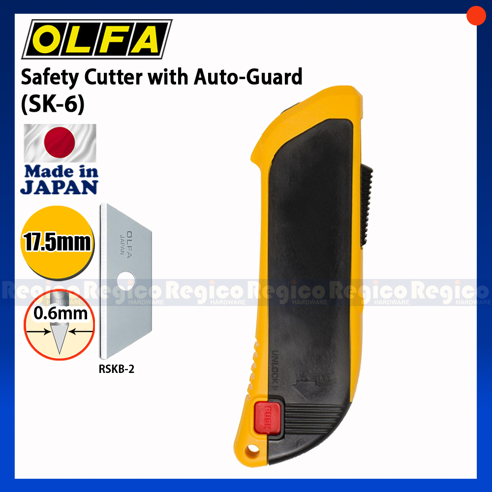 OLFA Safety Cutter with Auto-Guard (SK-6) Regico Hardware | Lazada PH