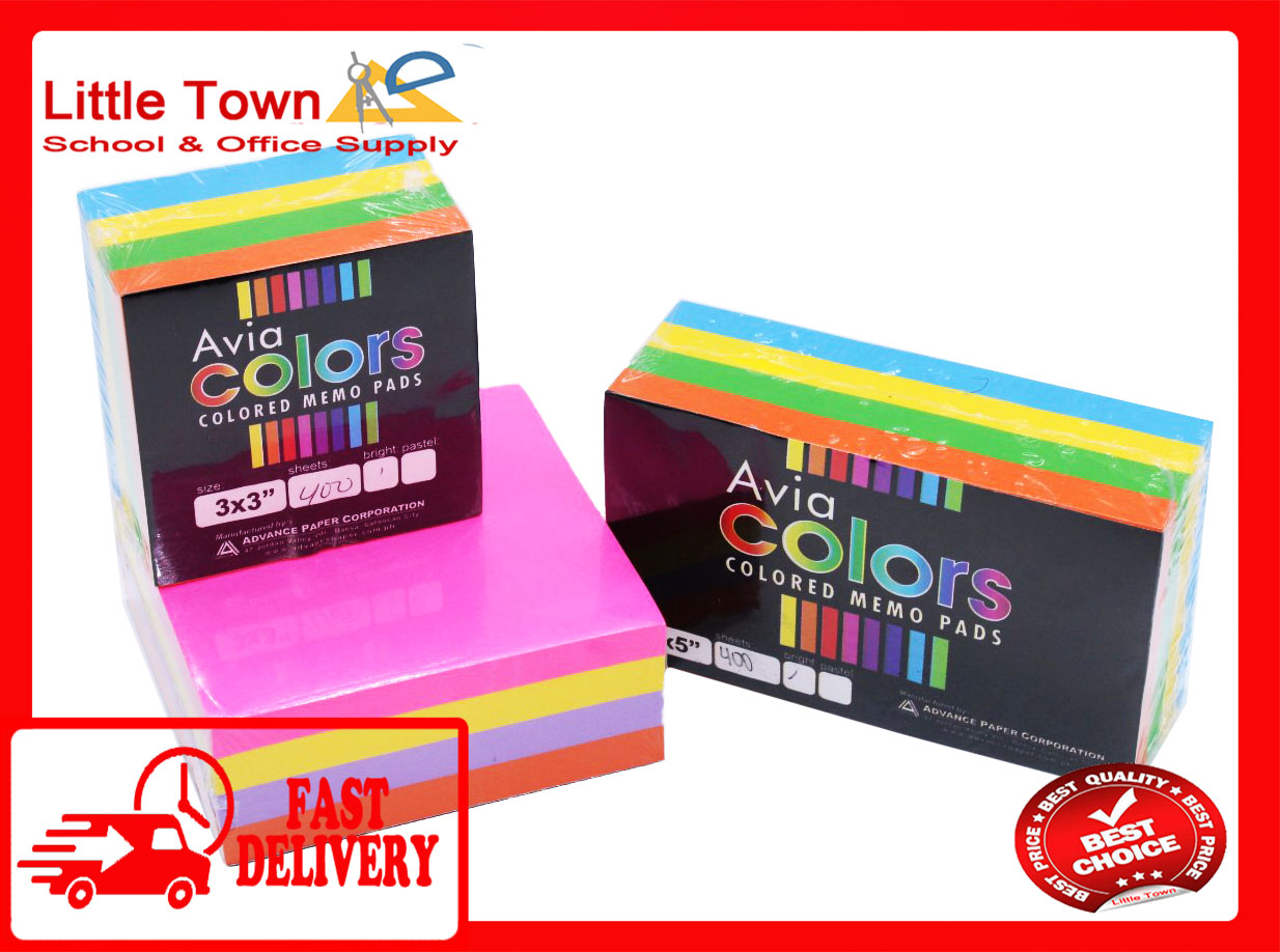 Avia Colors colored memo pads 400 sheets bright colors | Lazada PH