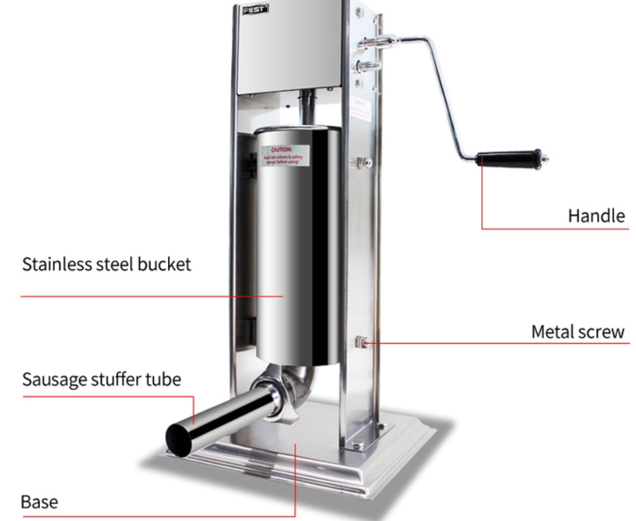 7 LITERS Sausage Stuffer Machine with free stainless 4pcs Funnel and ...