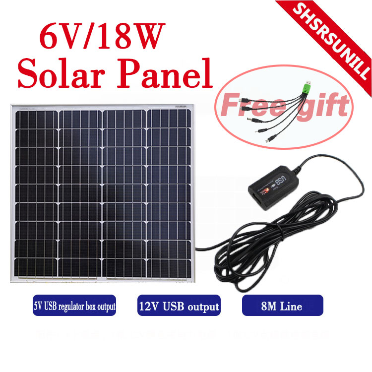 【SHARSUNILL】solar panel complete set solar panel 6V/12V 18W solar panel ...