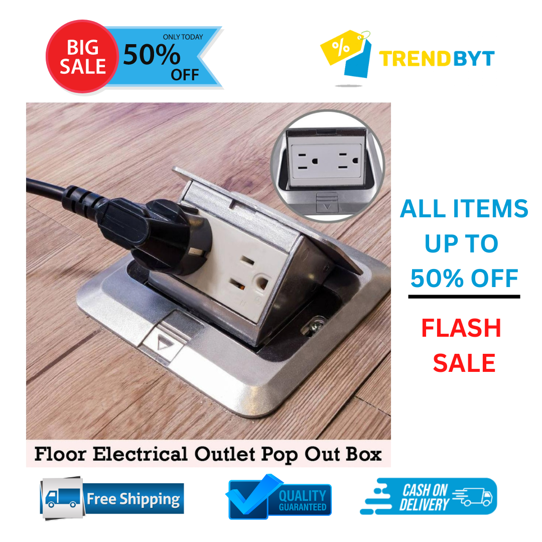 TRENDBYT - Pop Up Floor Box Countertop Box w/15A with Duplex Receptacle ...